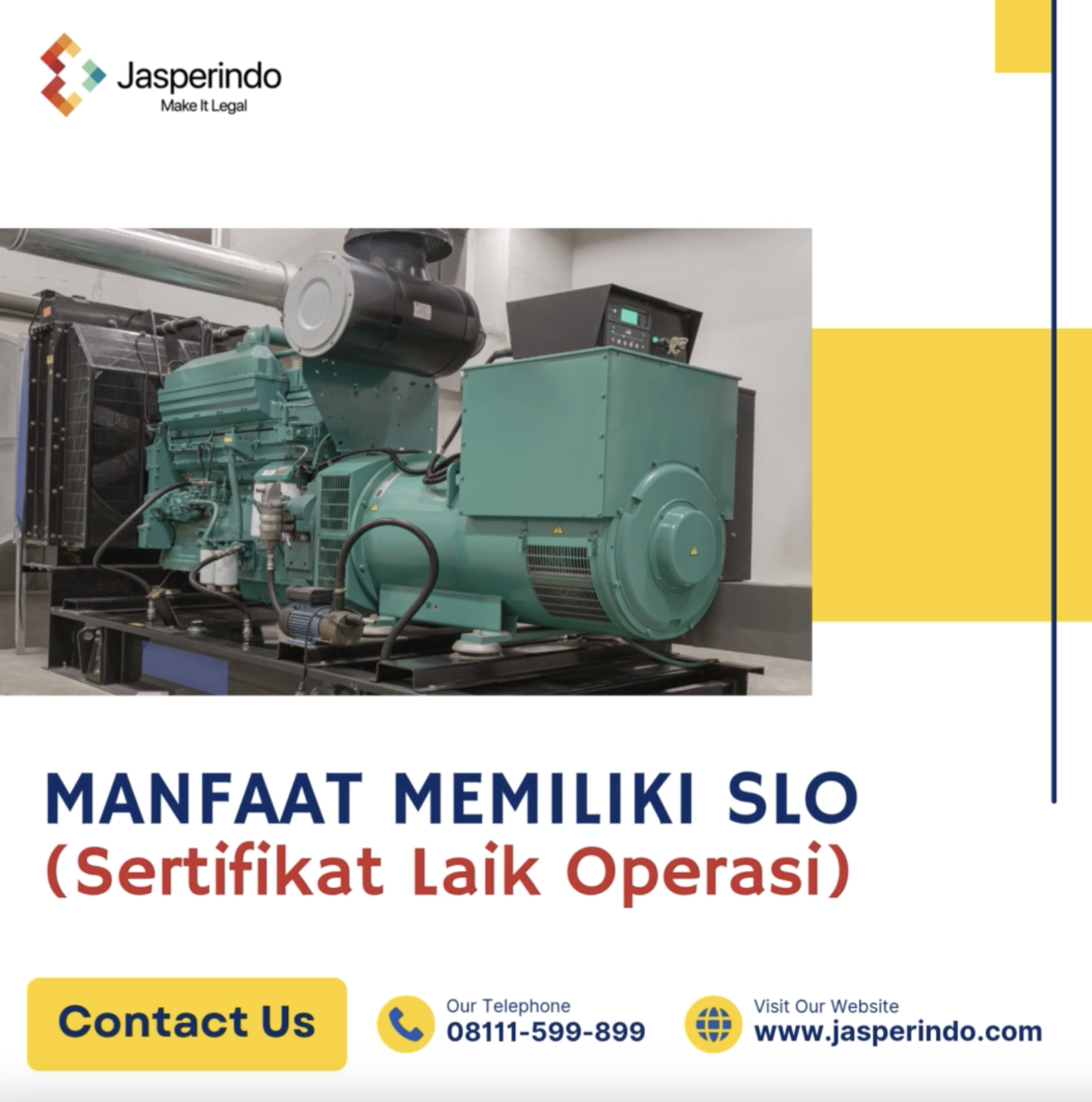 MANFAAT MEMILIKI SLO (SERTIFIKAT LAIK OPERASI) - Jasperindo