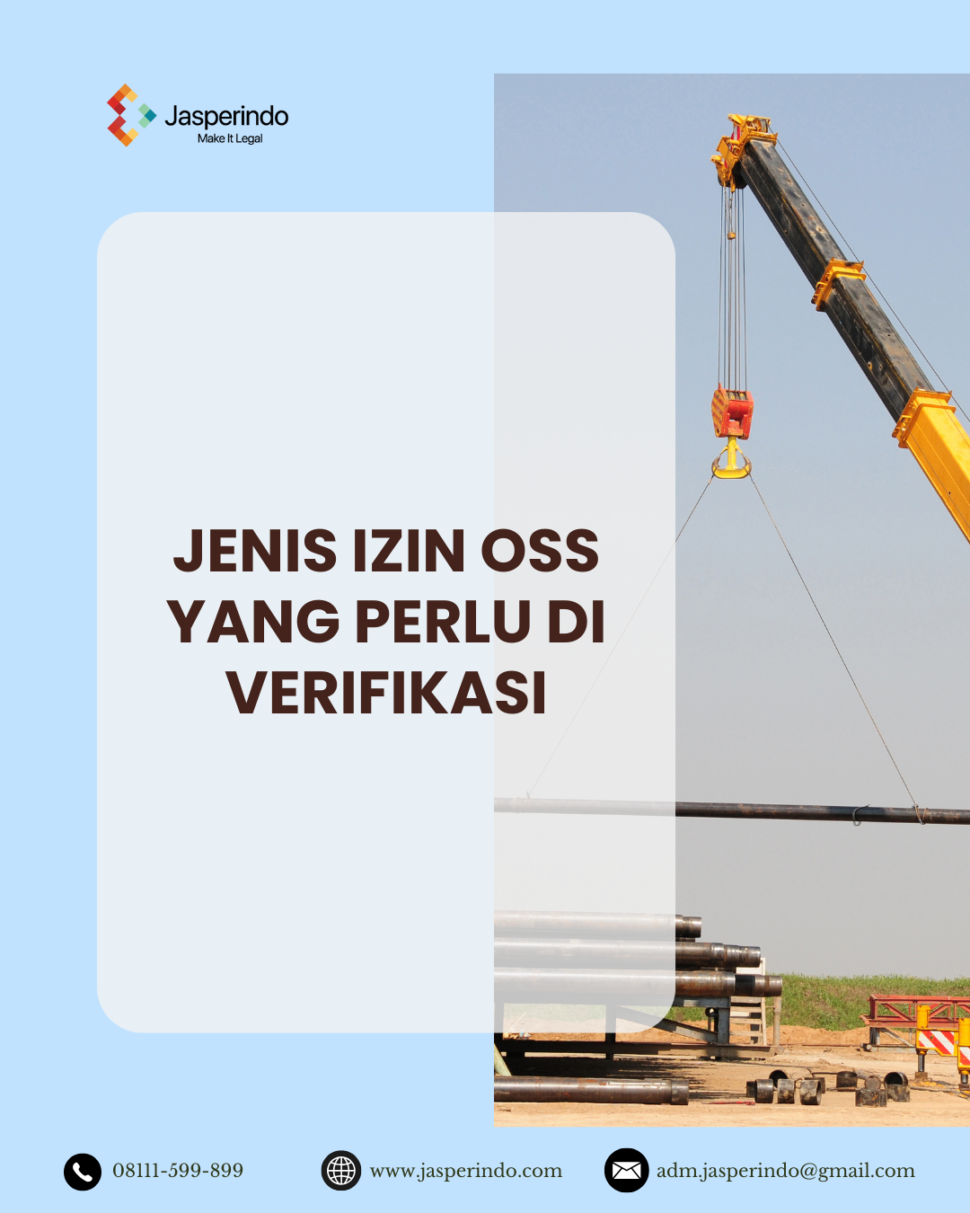 JENIS IZIN OSS YANG PERLU DI VERIFIKASI - Jasperindo